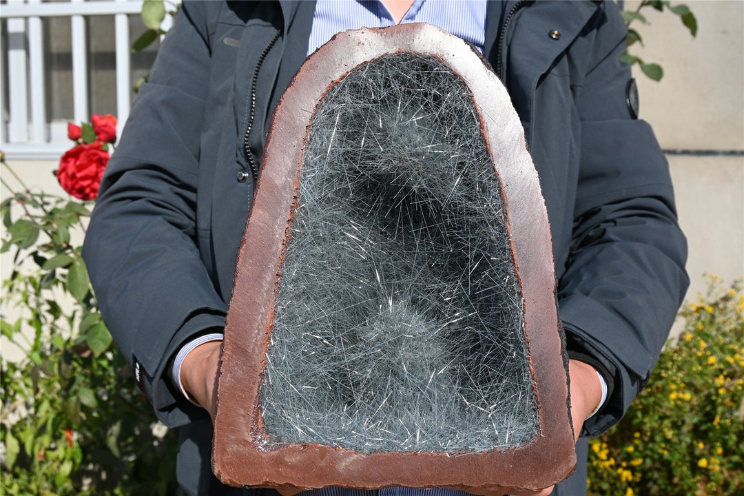 9-11LB+ Silver Needle Ironstone Specimen,open Mouth Magnesite Goethite ...