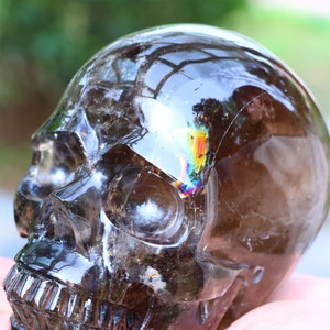 1.8kg Natural Hand Carved Smokey Quartz Skull，quartz Crystal Skull ...