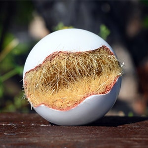 55mm+ Yellow Needle Ironstone Ball,open Mouth Magnesite Goethite ...