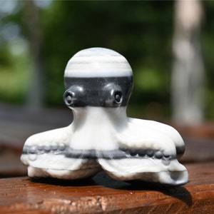 2.5'' Natural Carved Taichi Stone Octopus，crystal Octopus Skull，quartz ...