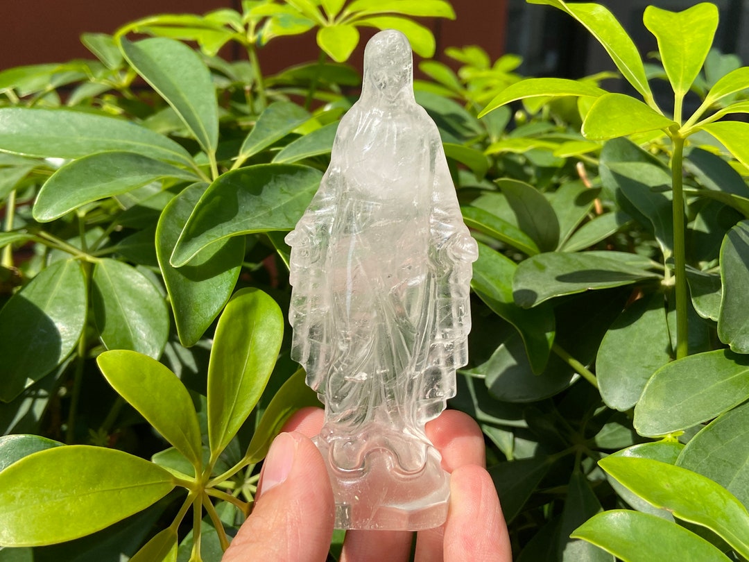 4'' Hand Carved Natural Clear Quartz Jesus,crystal Carved,quartz ...