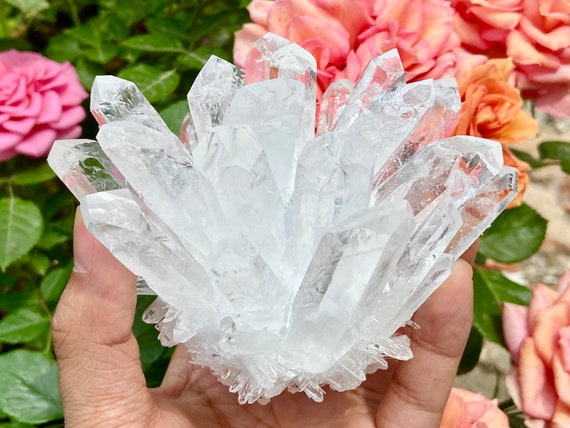 Crystal Cluster/quartz Point Vug/mineral Specimen Healing - Etsy