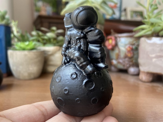 3'' Natural Hand Carved Obsidian Spacemancrystal - Etsy