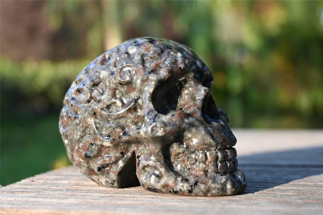 3.5'' Natural Yooperlite Skull，carved Skull，crystal Skull，quartz ...