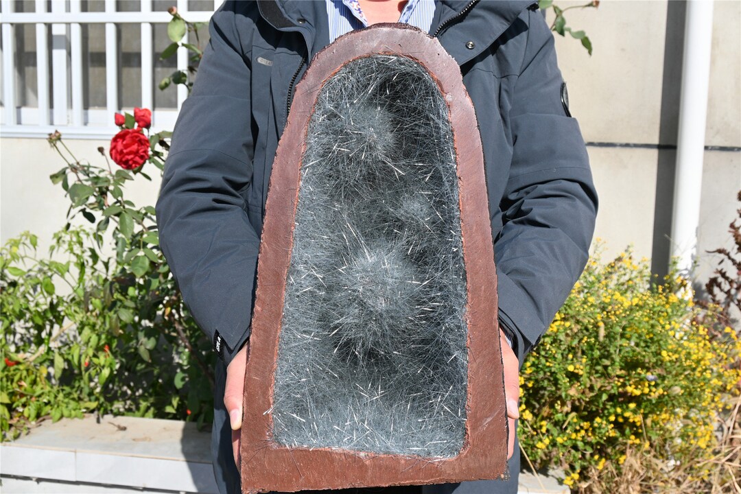 22LB+ Silver Needle Ironstone Specimen,open Mouth Magnesite Goethite ...