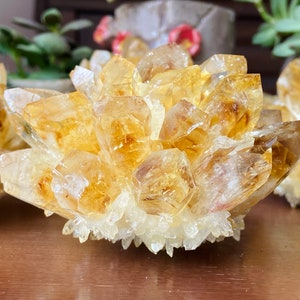 Crystal Cluster，300g+ Yellow Quartz Cluster Crystal，green Quartz Point ...