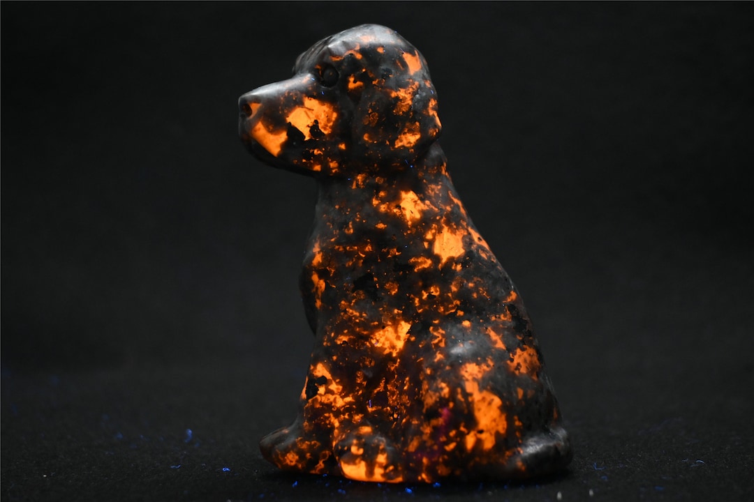 3'' Natural Hand Carved Yooperlite Golden Retrieverquartz ...