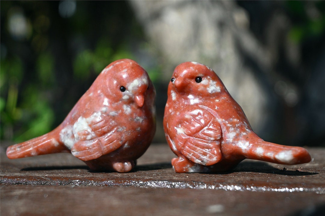 2.6'' Natural Carved Sesame Stone Bird，crystal Bird，jade Birds，jade ...