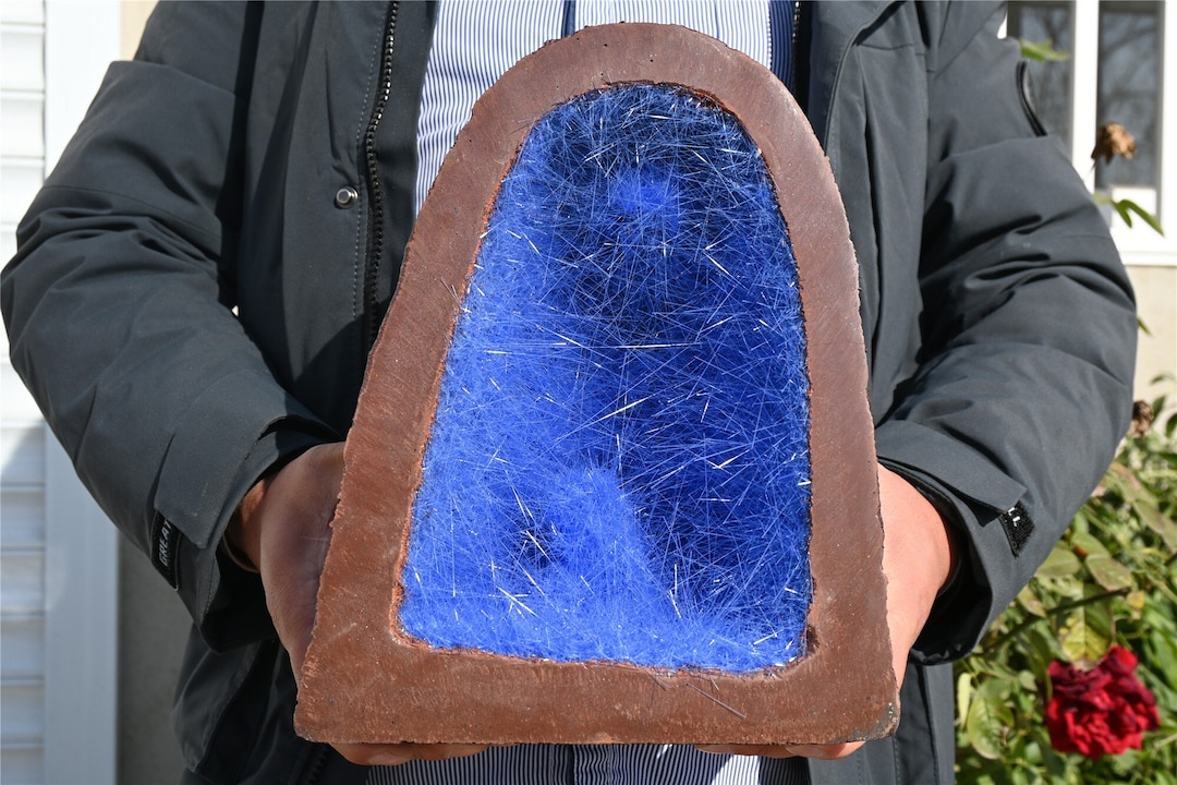 9-11LB+ Blue Needle Ironstone Specimen,open Mouth Magnesite Goethite ...