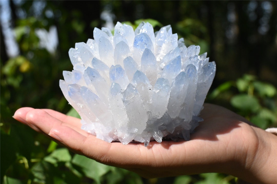 500G-600G+ Laboratory Blue Crystal Cluster，blue Quartz Cluster，quartz ...