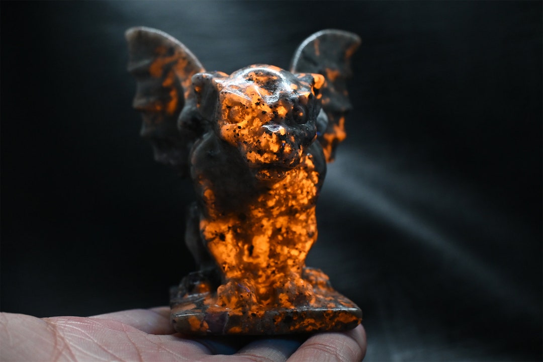 3.2'' Hand Carved Natural Yooperlite Gargoyle，crystal Gargoyle，crystal ...