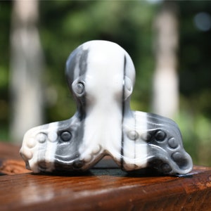 2.5'' Natural Carved Taichi Stone Octopus，crystal Octopus Skull，quartz ...