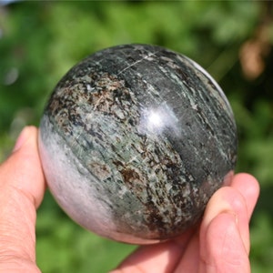 60mm+ Needle Ironstone Carved Ball,magnesite Goethite Crystal Ball,hand ...