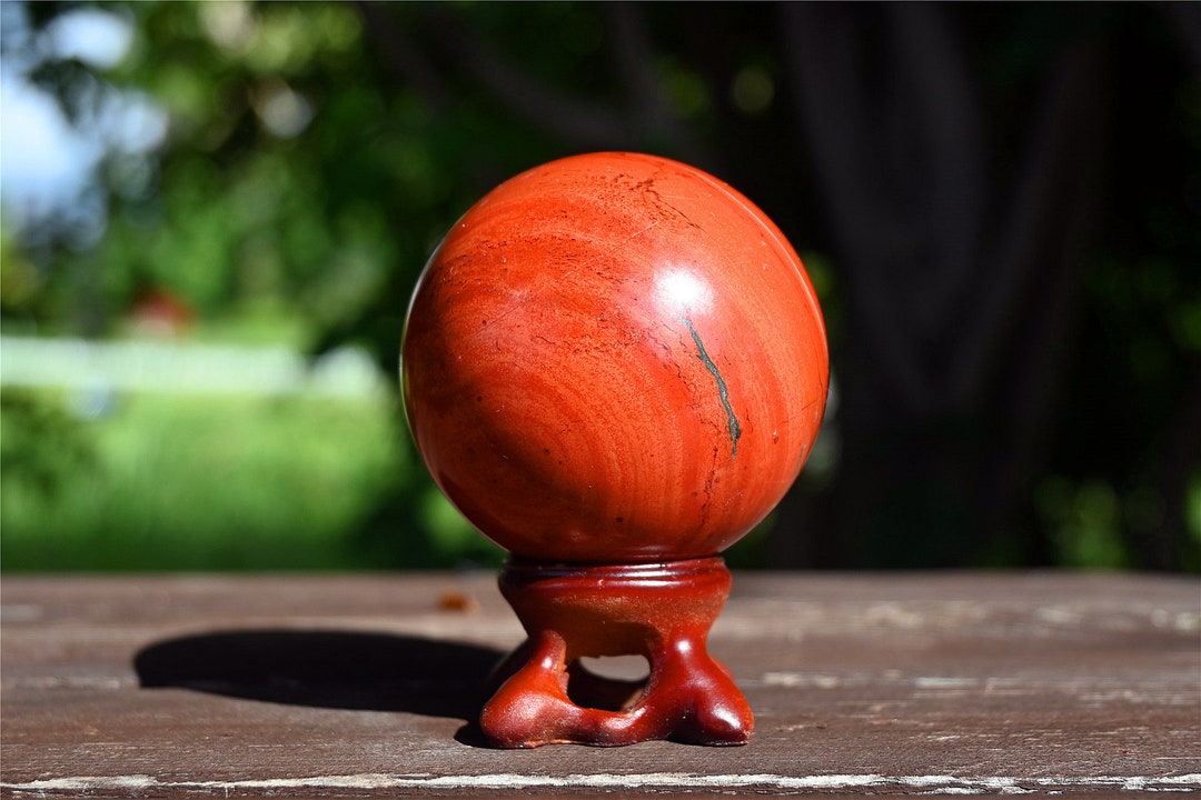 55mm+ Natural Red Jasper Ball，quartz Crystal Ball，red Jasper Elves Ball ...