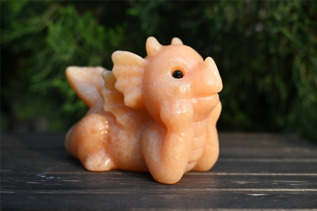 2.2'' Natural Carved Sun Stone Dragon，quartz Crystal，crystal Decor ...