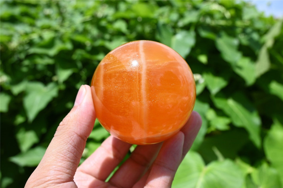 50mm+ Superb Ball Orange Calcite,crystal Chakra Healing Reiki,crystal ...