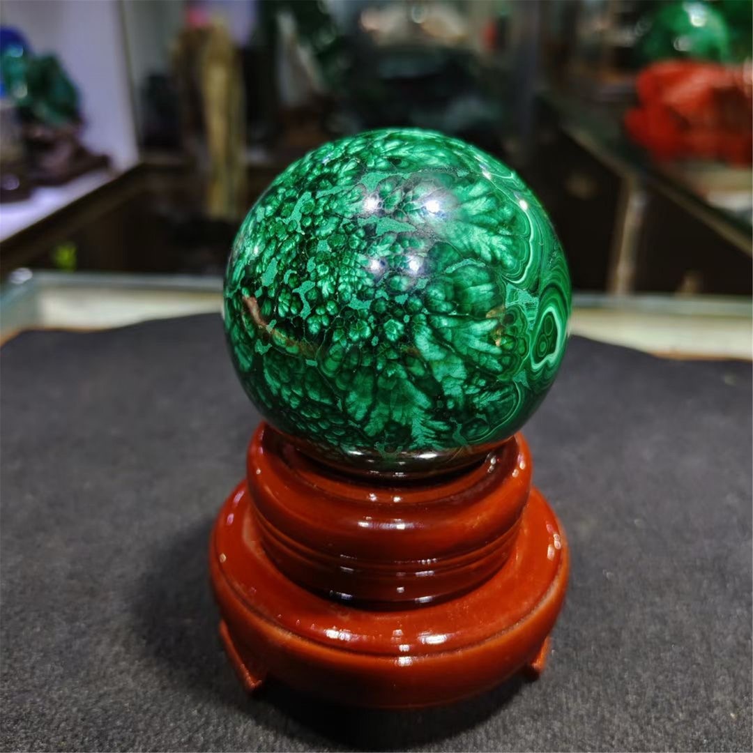 65mm Beautiful Natural Malachite Ball，crystal Sphere，quartz Crystal ...