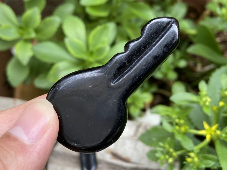 2'' Natural Hand Carved Obsidian Keyobsidian - Etsy