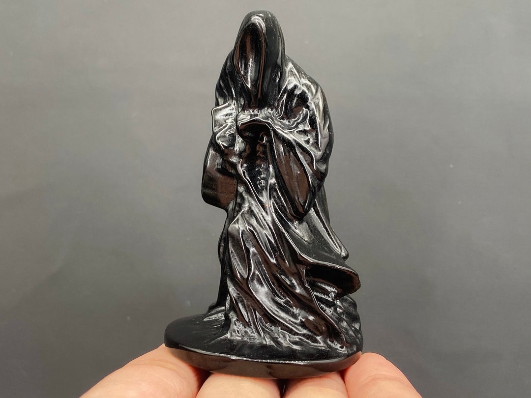 2.5'' Natural Hand Carved Obsidian Death，crystal Death，crystal Gift ...