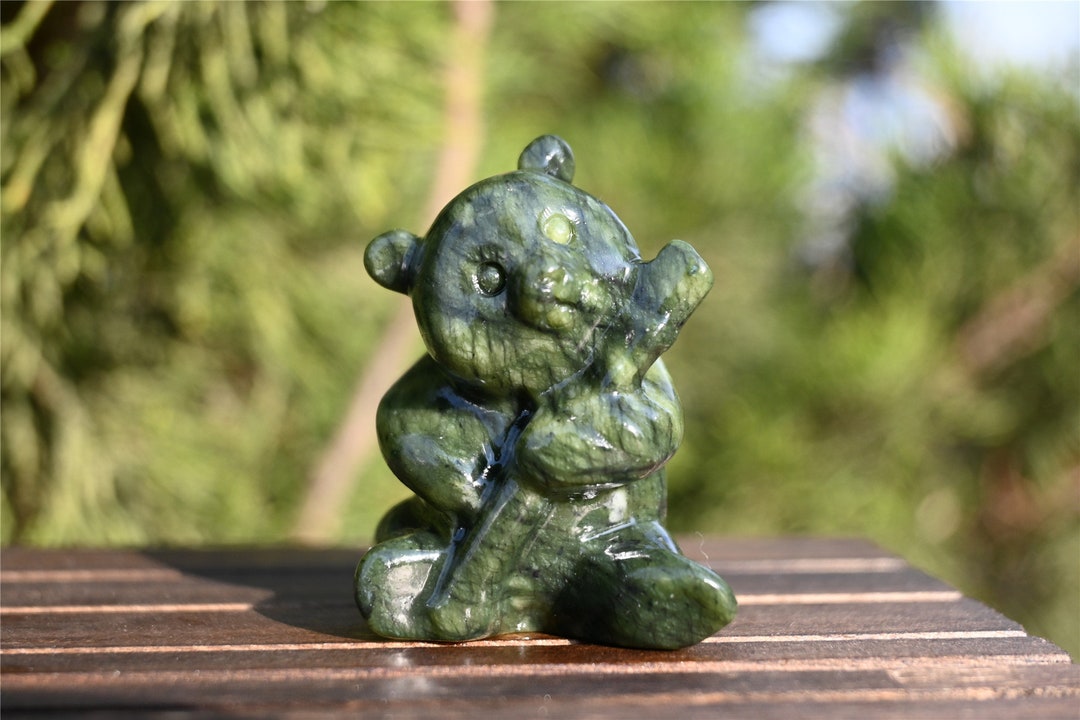 1.9 Natural Jade Carved Panda ,panda Carved Skullcrystal Carved Panda ...
