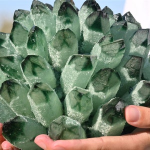 5KG+ Crystal Cluster，green Quartz Cluster Crystal，quartz Point Vug ...