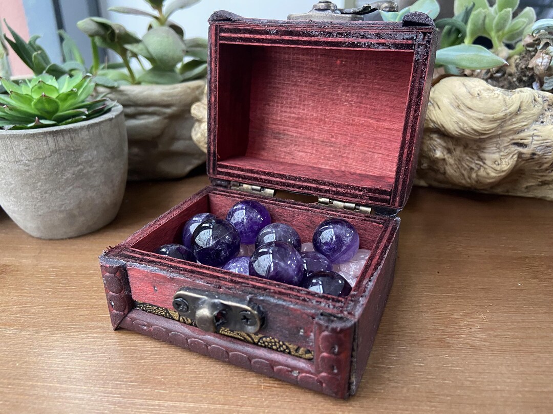 10PC Natural Dream Purple Ball Box，crystal Ball，christmas Gift ...