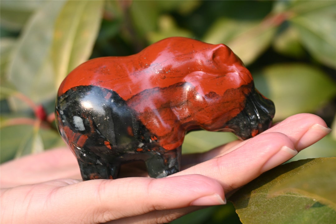 3.1'' Blood Stone Hippo Skullcrystal Animalnatural - Etsy