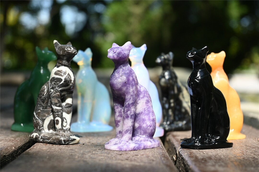 3.''+ Natural Carved Shellstone Hairless Cat，crystal Cat，cat Carved ...