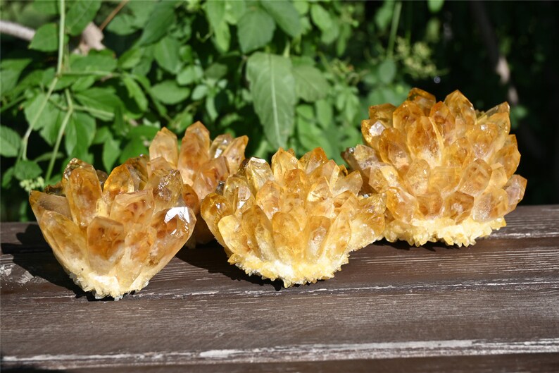 200G+ Citrine Quartz Cluster Crystal，yellow Quartz Point Vug，mineral ...