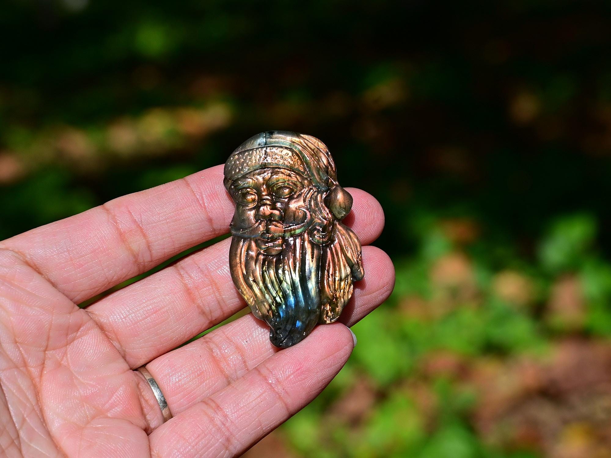 2" Natural Labradorite Father Christmas，father Christmas Decoration ...