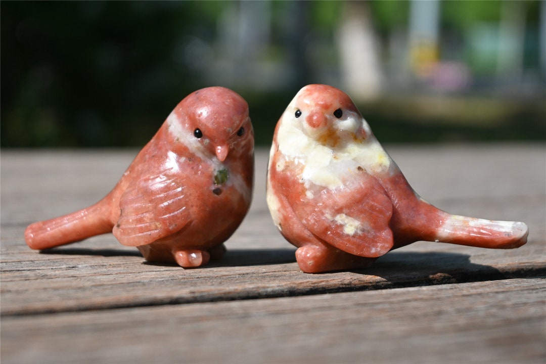 2.6'' Natural Carved Sesame Stone Bird，crystal Bird，jade Birds，jade ...