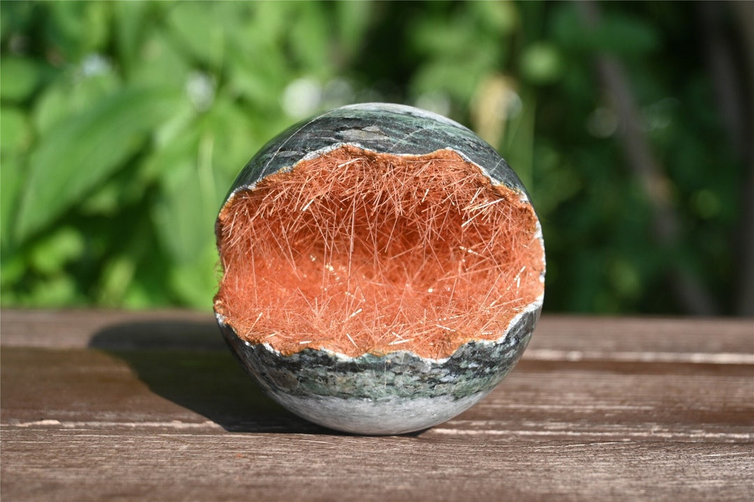 60mm Needle Ironstone Carved Ballmagnesite Goethite Crystal - Etsy