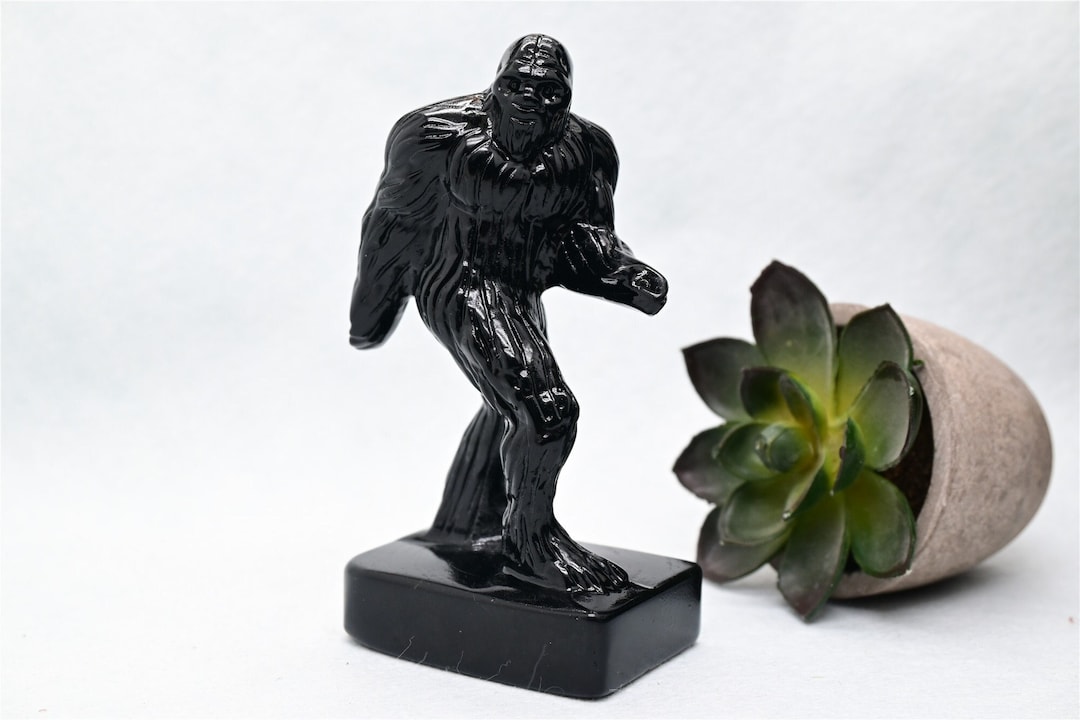 4.4“ Natural Hand Carved Obsidian Man Ape，anthropoid，quartz Crystal ...