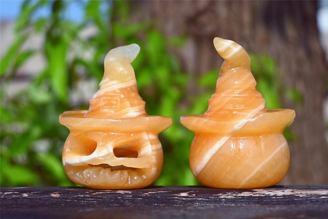 3'' Natural Hand Carved Geodes Stone Pumpkin，crystal Skull，quartz ...