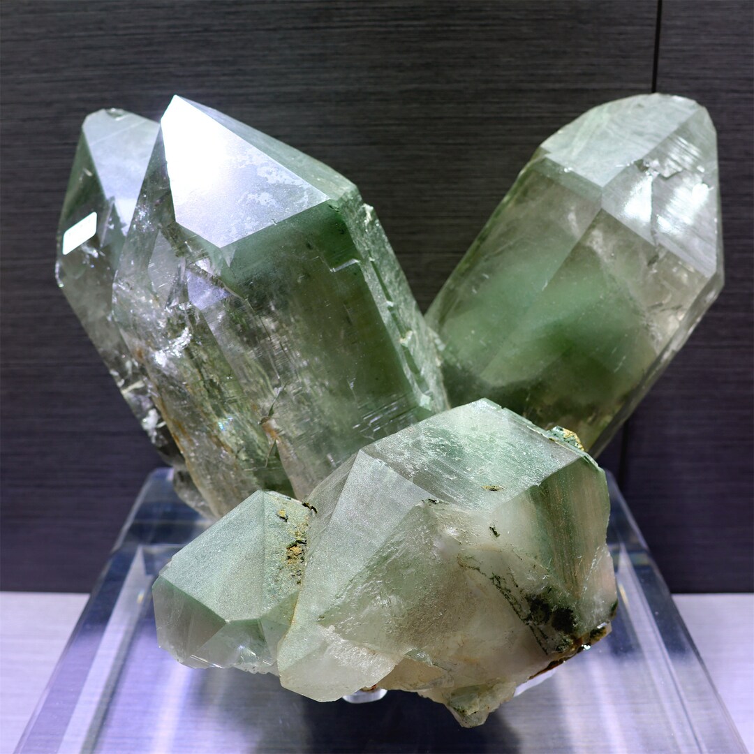 Rare！64.68lb Himalaya Green Crystal Cluster Graden Quartz Point，self ...