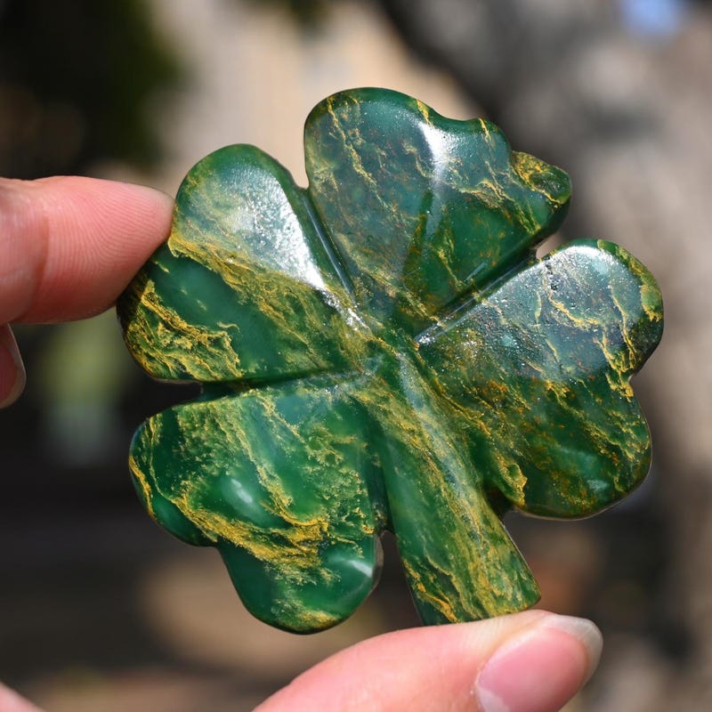 Carved Stone Clover - Etsy UK