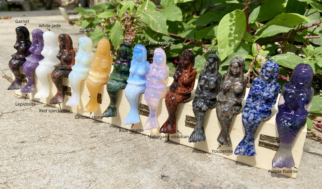 3.8'' Natural Crystal Mermaid Skull，crystal Mermaid，quartz Crystal ...