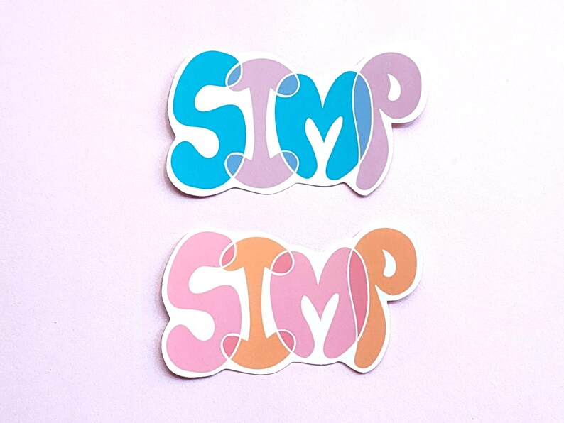 Simp Vinyl Sticker Fandom Sticker Kawaii Pink Laptop Decal Aesthetic ...