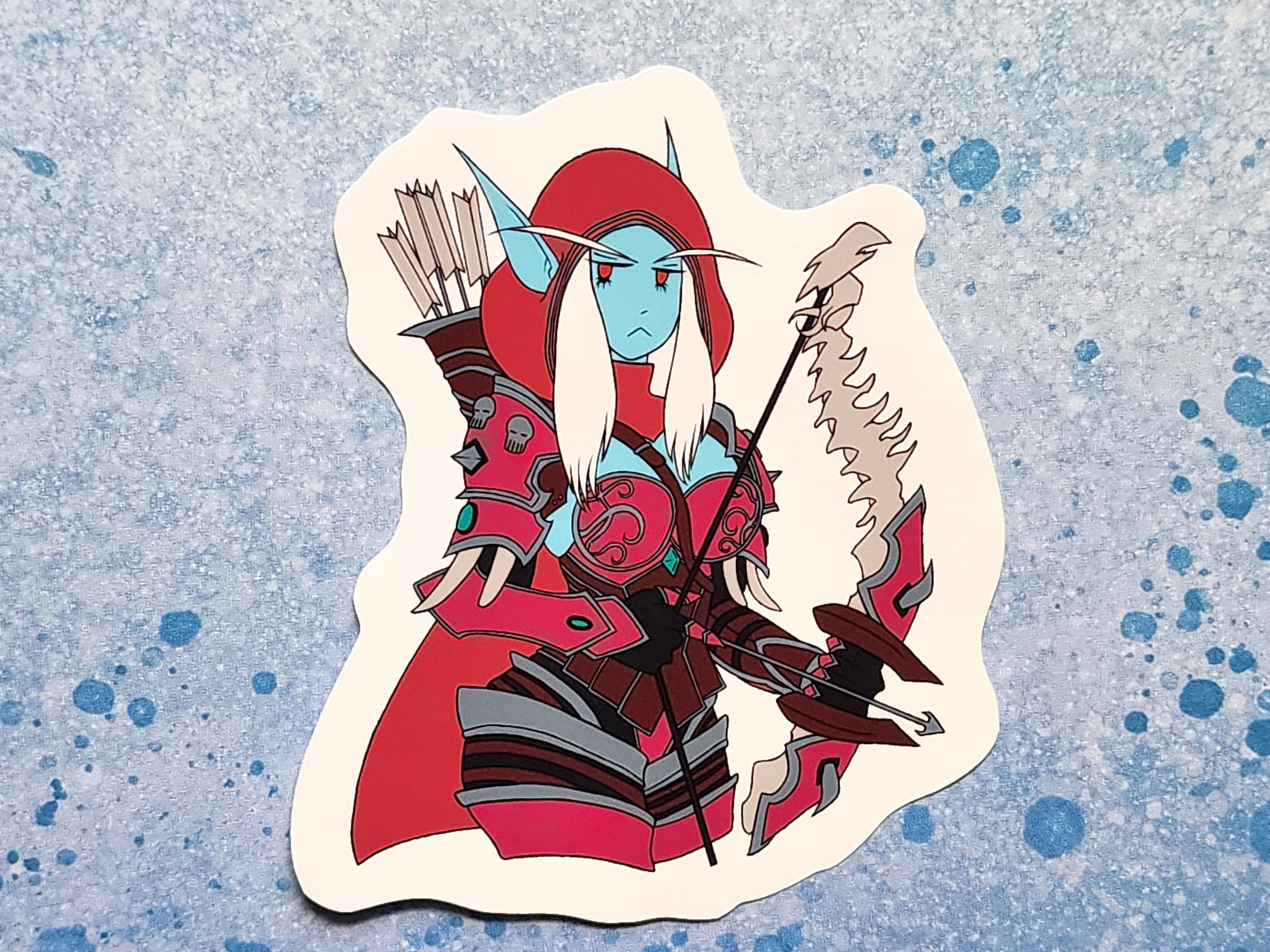 Sylvanas Windrunner Vinyl Sticker - World of Warcraft Elf Matte Sticker ...