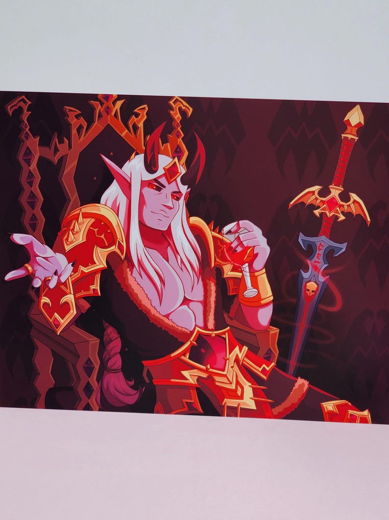 Sire Denathrius Art Print - World of Warcraft Shadowlands Print - Wow ...