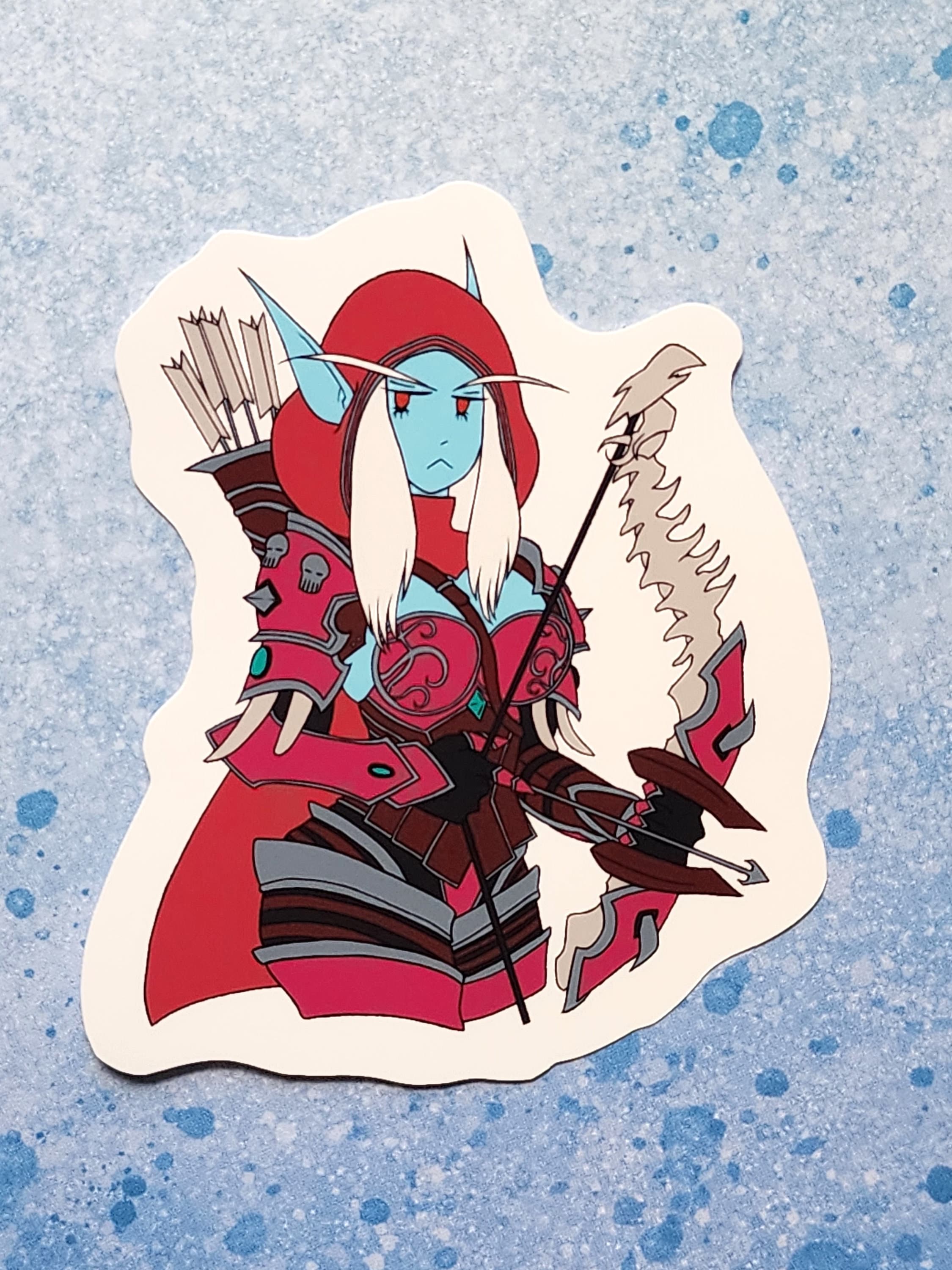 Sylvanas Windrunner Vinyl Sticker - World of Warcraft Elf Matte Sticker ...