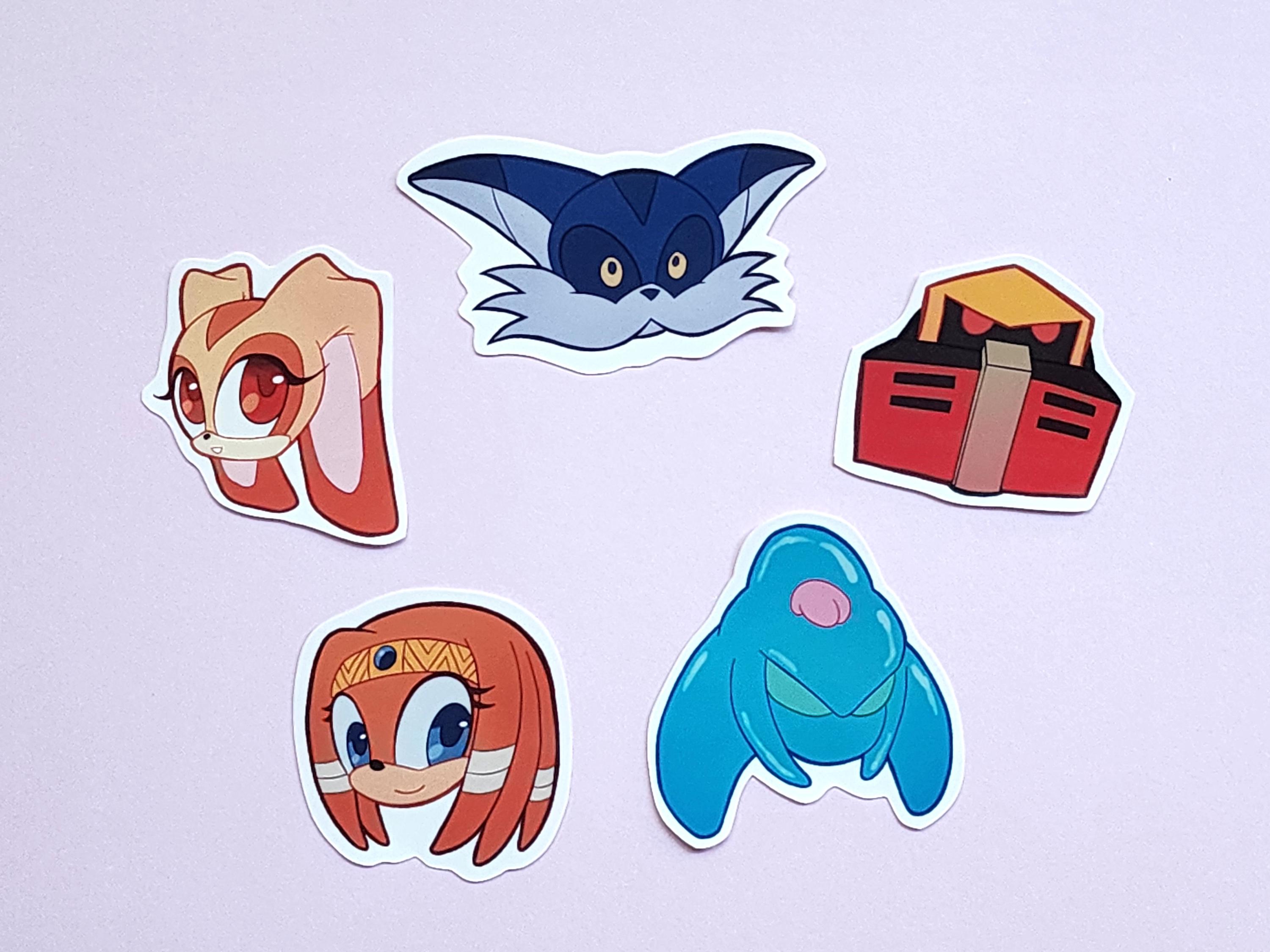 Cute Sonic the Hedgehog Vinyl Stickers Chibi Sonic Stickers Laptop ...