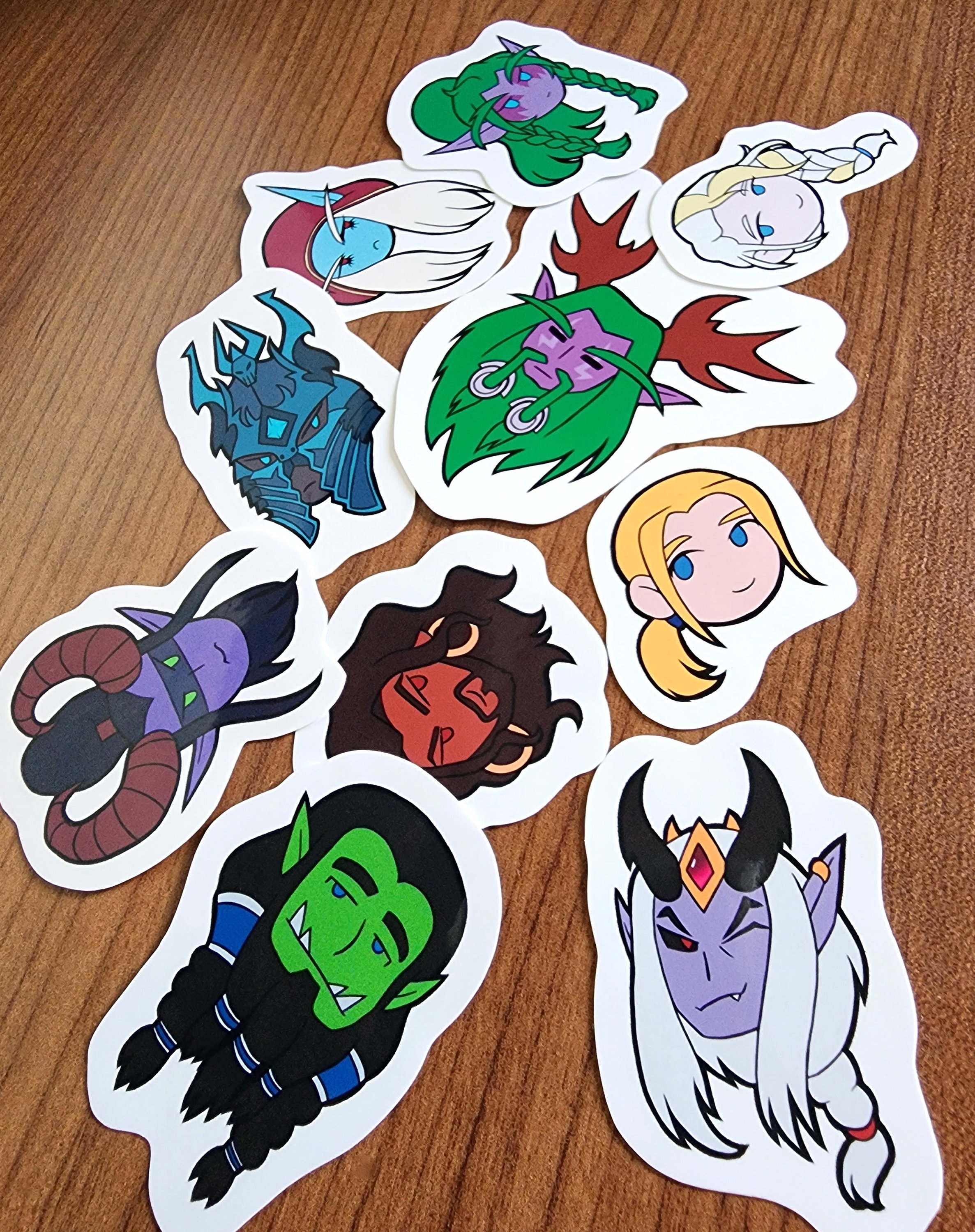 Cute World of Warcraft Character Stickers Wow Chibi Stickers Kawaii ...