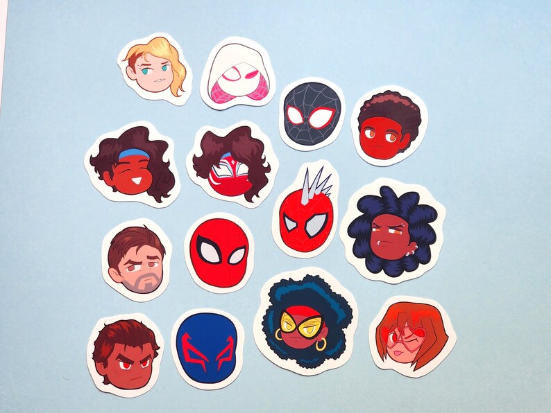 Cute Spider-verse Vinyl Stickers - Across the Spiderverse Chibi ...
