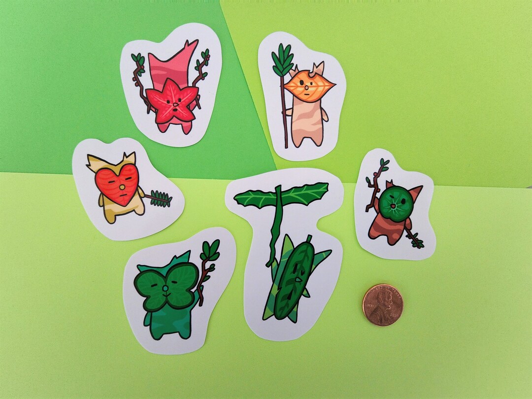 Cute Korok Vinyl Sticker Set Legend of Zelda Breath of the - Etsy