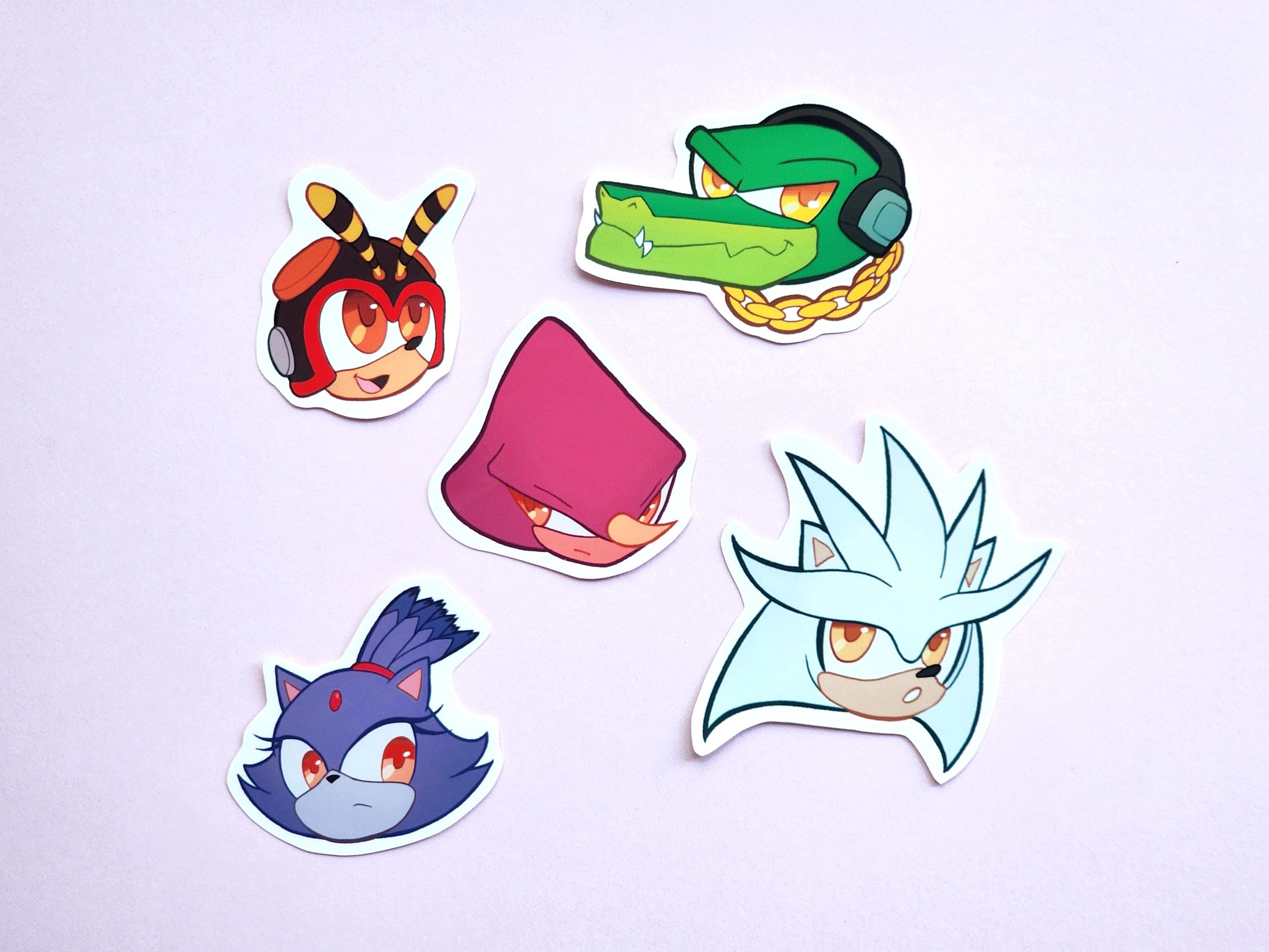 Cute Sonic the Hedgehog Vinyl Stickers Chibi Sonic Stickers Laptop ...