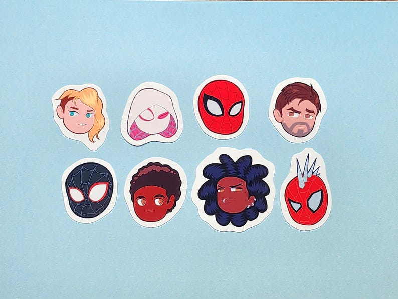 Cute Spider-verse Vinyl Stickers - Across the Spiderverse Chibi ...