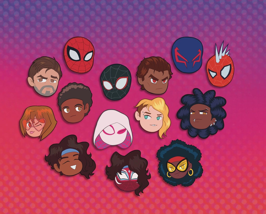 Cute Spider-verse Vinyl Stickers - Across the Spiderverse Chibi ...