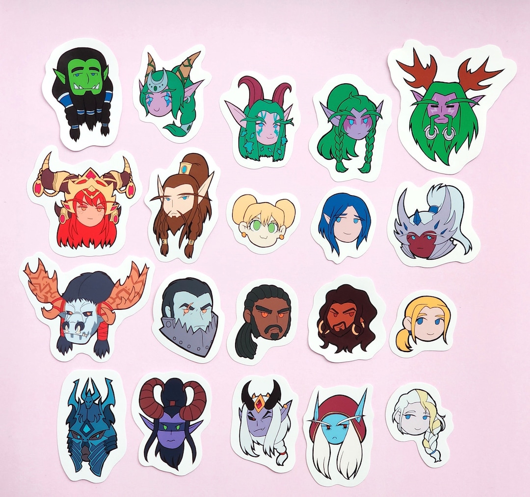 Cute World of Warcraft Character Stickers Series 1 - Wow Chibi Stickers ...