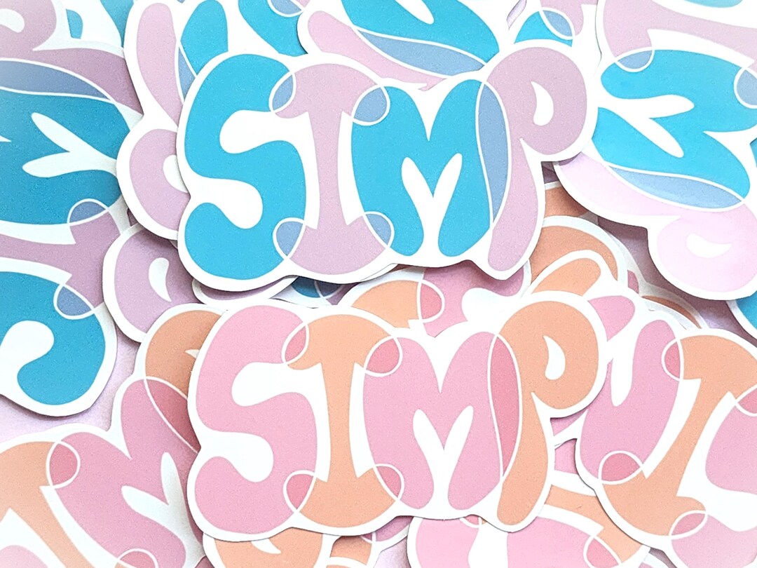 Simp Vinyl Sticker Fandom Sticker Kawaii Pink Laptop Decal Aesthetic ...